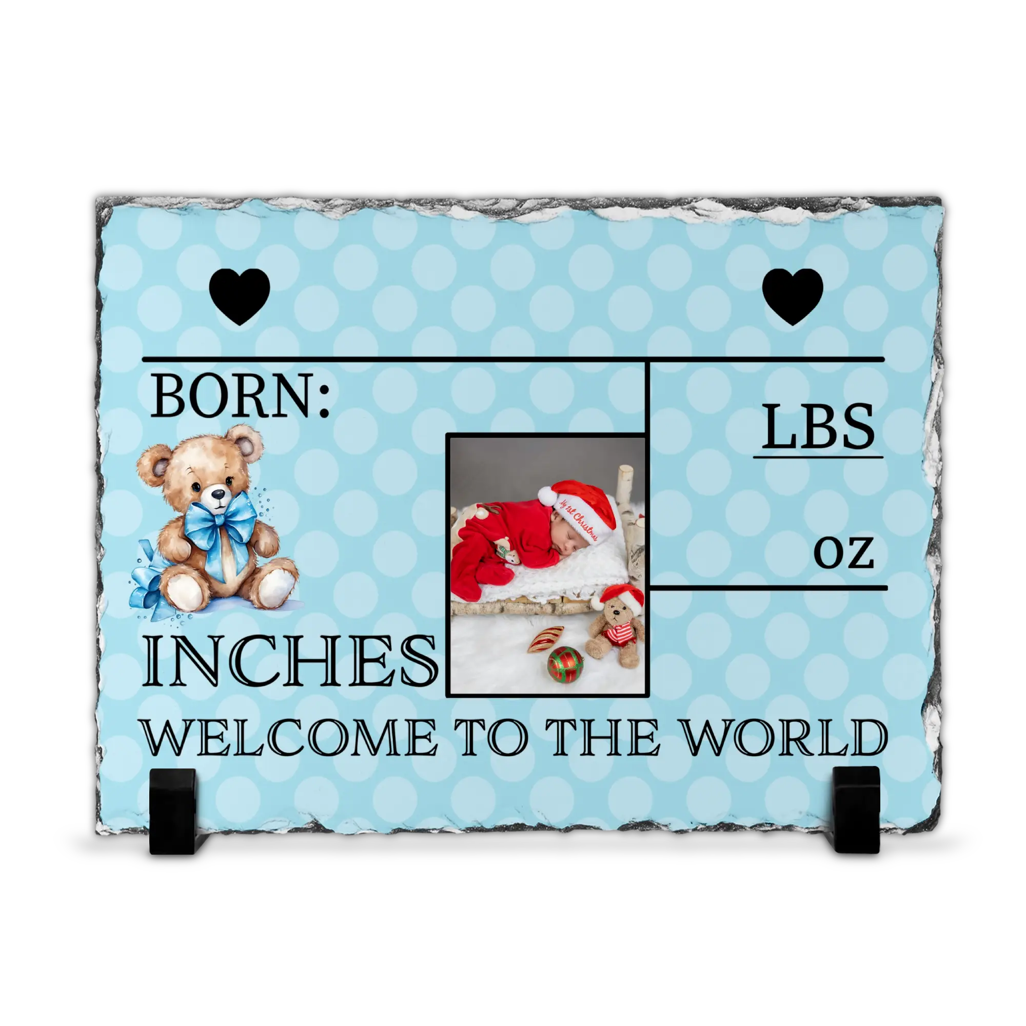 Photo slate - 15 x 20cm gloss. New Born 4 - MISTYBAA